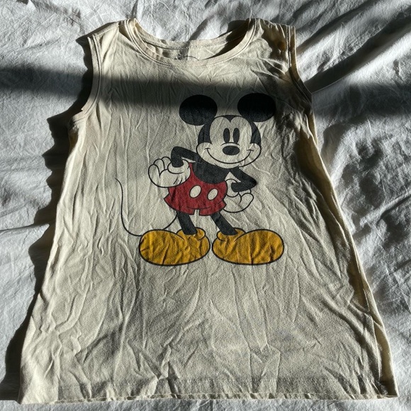 Disney | Tops | Disney Cream Tank Top Featuring Mickey Mouse | Poshmark